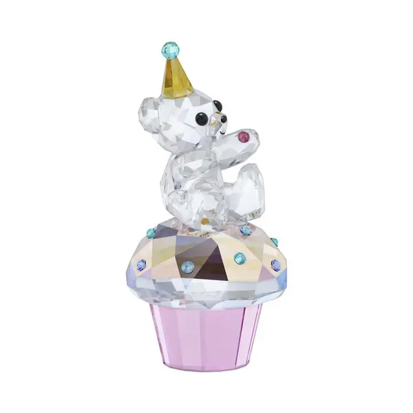 SWAROVSKI Kris Bear Collection Sweet Celebration Crystal Figurine - White