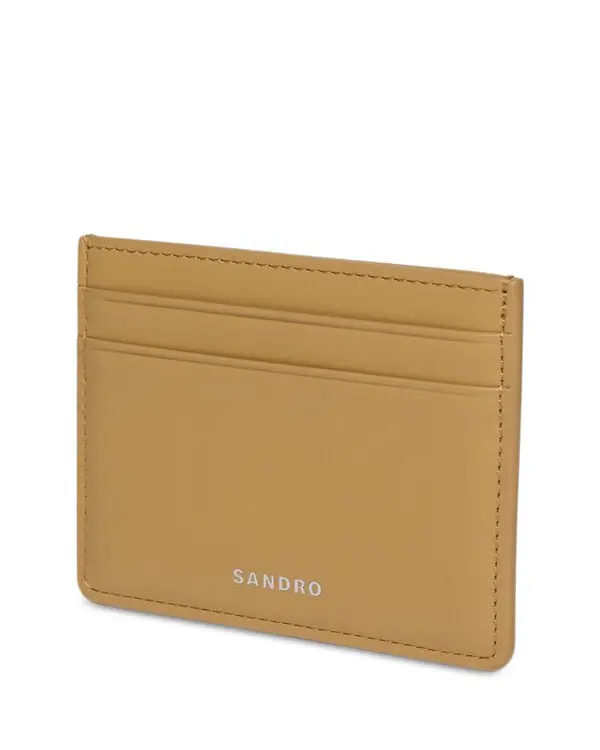 Sandro Leather Logo Card Holder