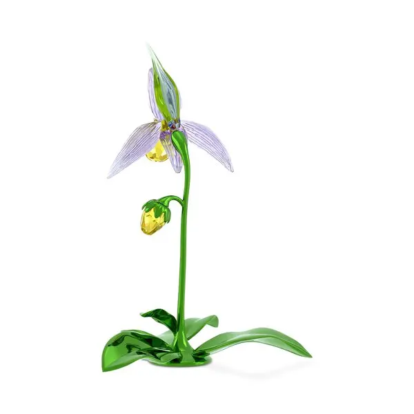 SWAROVSKI Florere Collection Lady Slipper Orchid Crystal Figurine