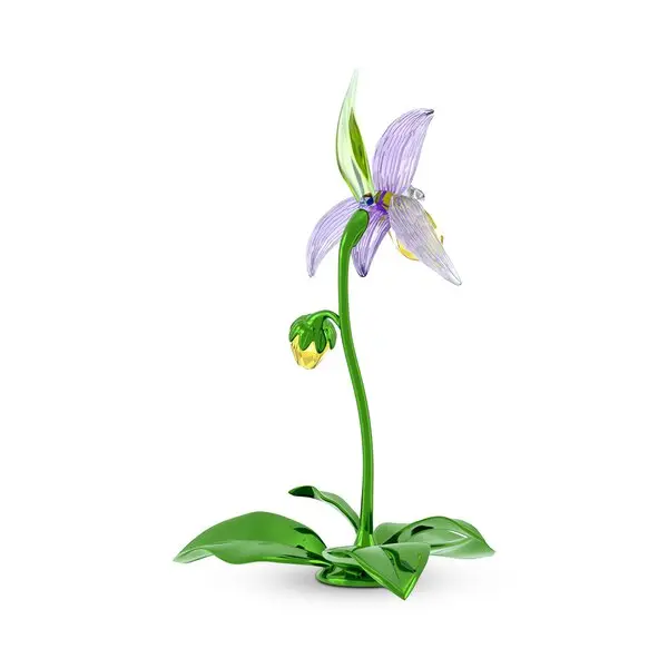 SWAROVSKI Florere Collection Lady Slipper Orchid Crystal Figurine