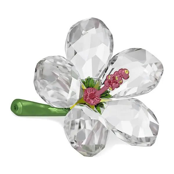 SWAROVSKI Florere Collection Hibiscus Crystal Figurine - White
