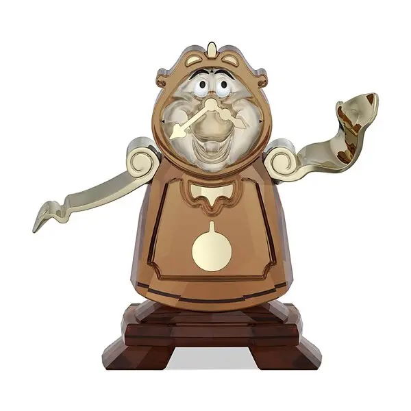 SWAROVSKI Beauty And The Beast Collection Cogsworth Crystal Figurine - White