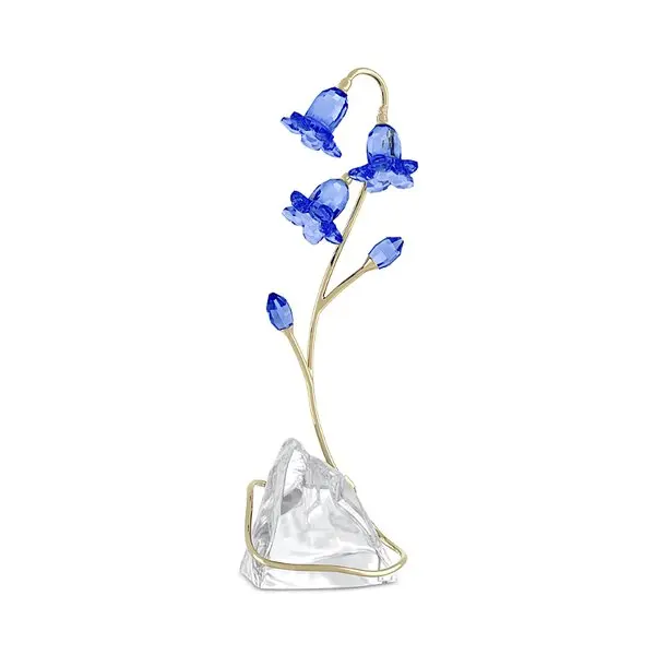 SWAROVSKI Florere Collection Blue Bellflower Crystal Figurine - White