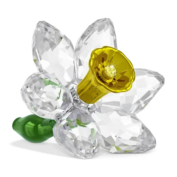 SWAROVSKI Florere Collection Daffodil Crystal Figurine - White