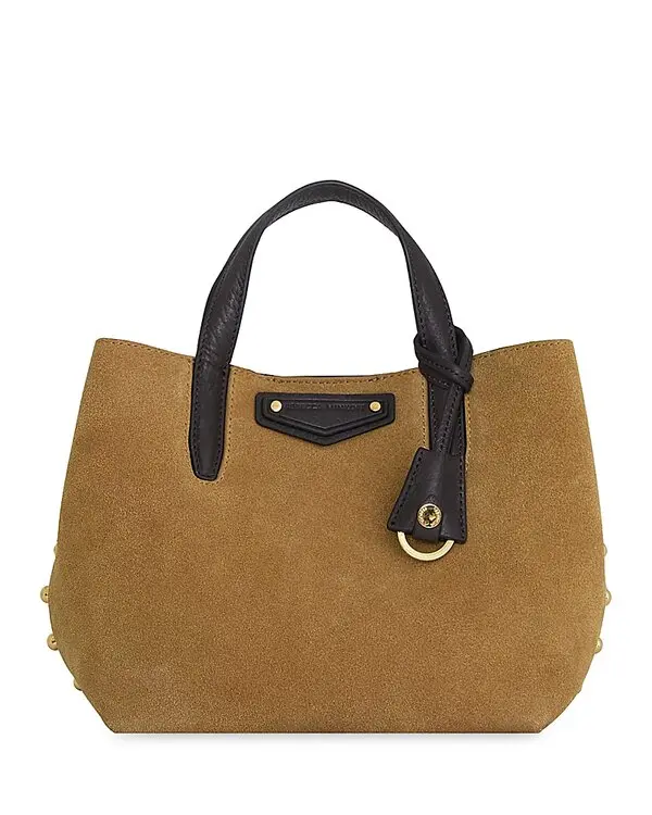 Rebecca Minkoff Riley Small Suede Tote Bag - Chestnut/fondant