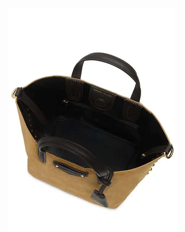 Rebecca Minkoff Riley Small Suede Tote Bag - Chestnut/fondant