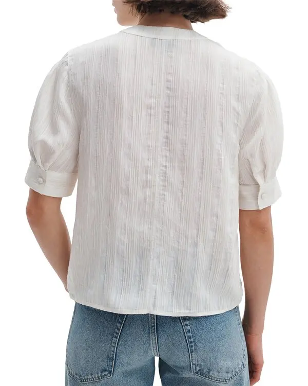 Rag & Bone Taylor Short Sleeve Shirt - Ivory