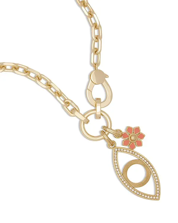 Ramy Brook Carina Pave Evil Eye & Flower Pendant Necklace - Gold
