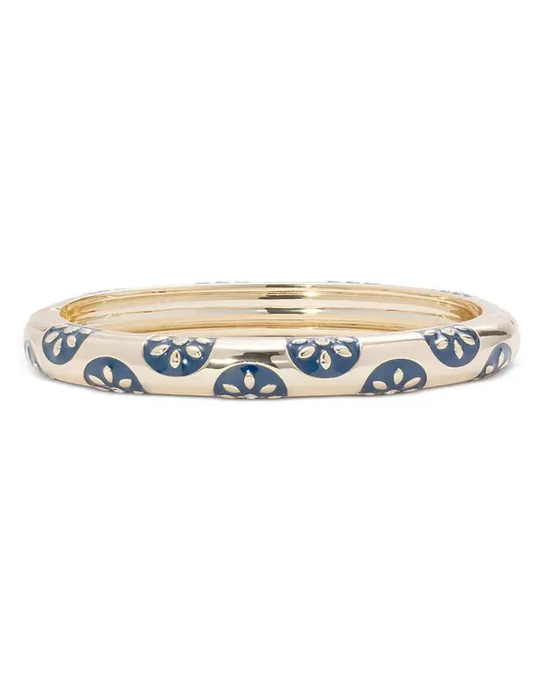 Ramy Brook Aria Pave Flower Small Bangle Bracelet - Gold/blue
