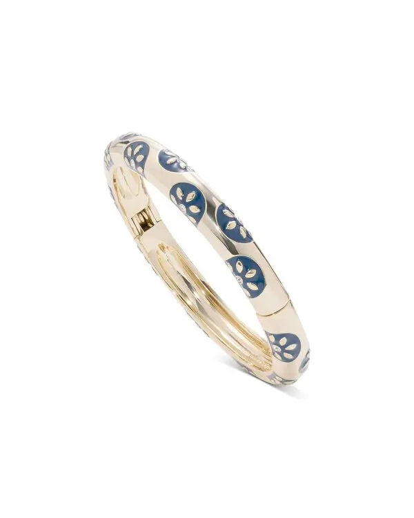 Ramy Brook Aria Pave Flower Small Bangle Bracelet - Gold/blue