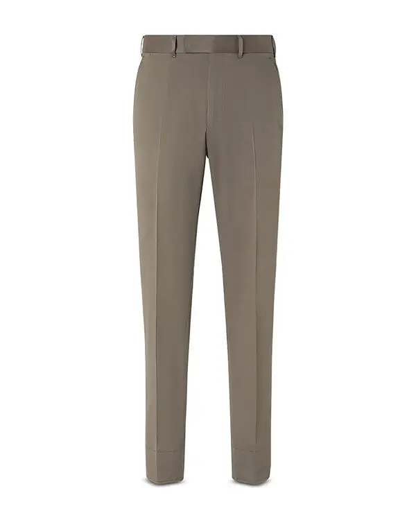 Zegna Centoventimila Cotton & Wool Pants - Medium Brown