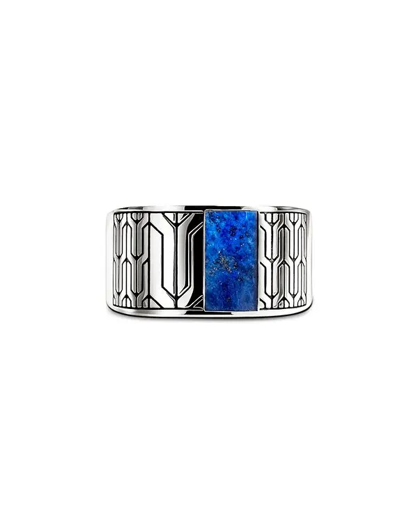 John Hardy Icon Engraved Ring - Lapis Lazuli