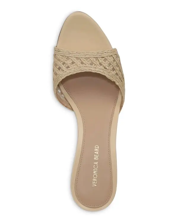 Veronica Beard Tia Lattice Sandals - Natural