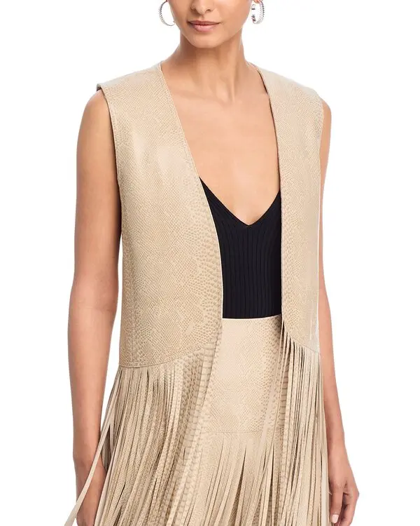 Kobi Halperin Angela Fringe Leather Vest