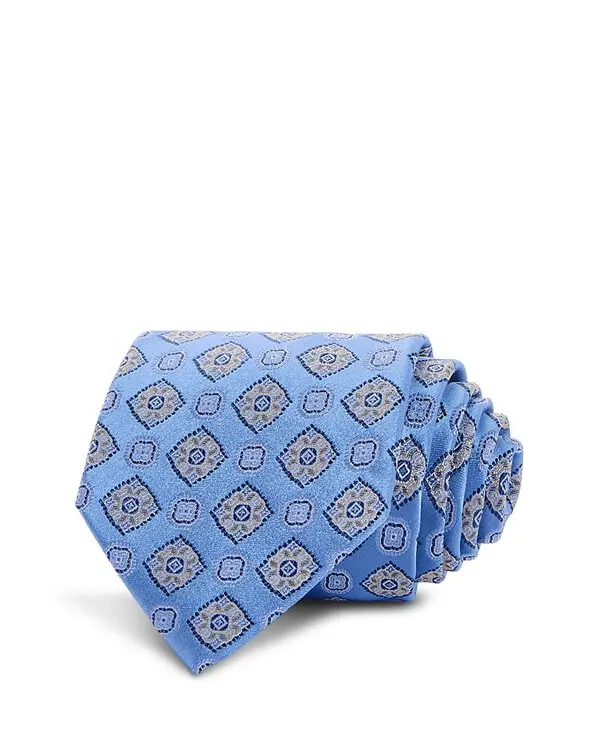 Bloomingdale'S Silk Medallion Neck Tie - Blue