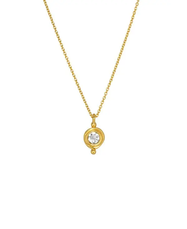 OTTOMAN HANDS Birthstone Pendant Necklace - April