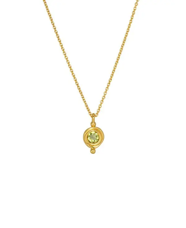 OTTOMAN HANDS Birthstone Pendant Necklace - August
