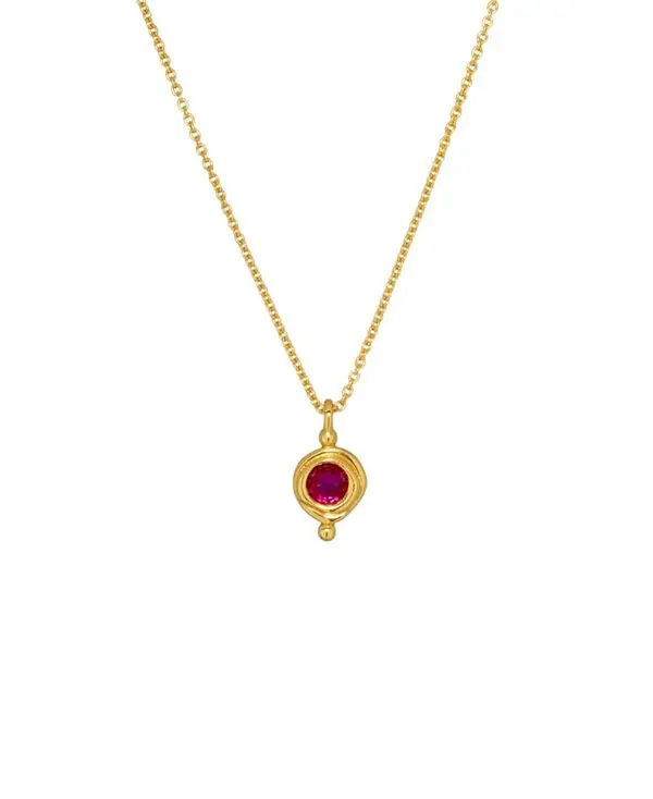 OTTOMAN HANDS Birthstone Pendant Necklace - July