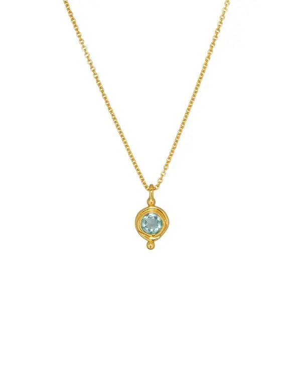 OTTOMAN HANDS Birthstone Pendant Necklace - March