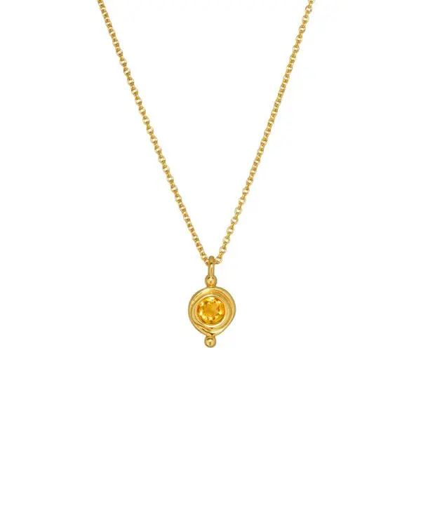 OTTOMAN HANDS Birthstone Pendant Necklace - November