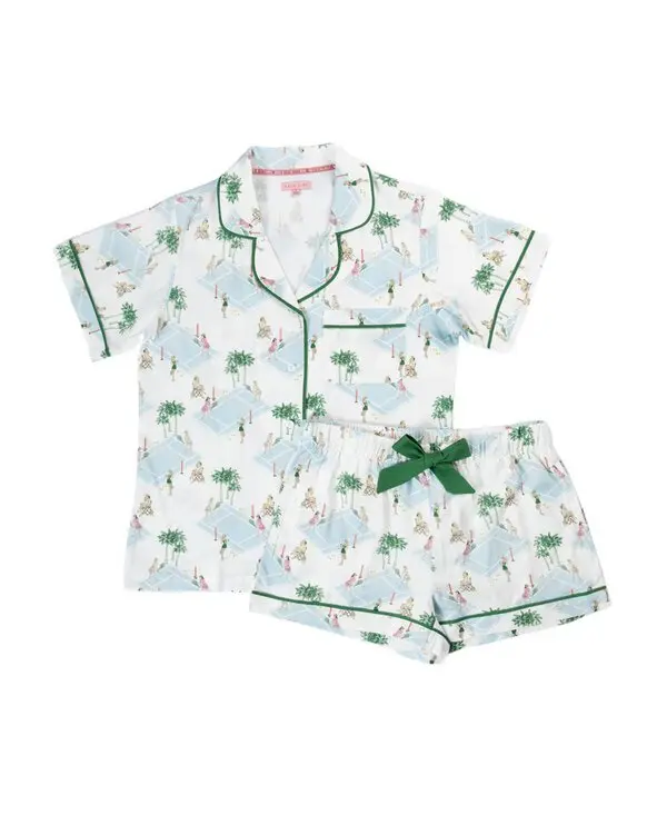 KATIE KIME Pajama Shorts Set - Blue
