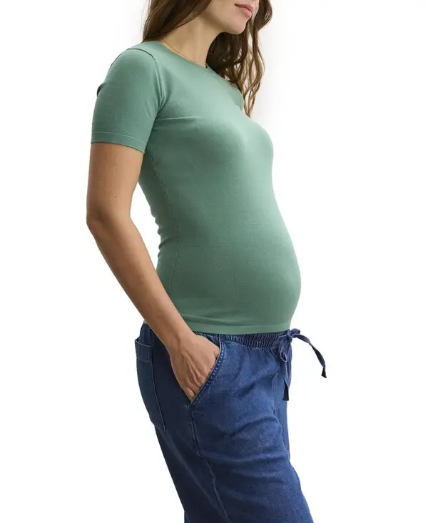 Hatch Collection Softsculpt Knit Maternity Tee