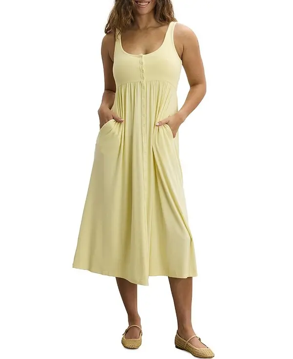 Hatch Collection Ribbed Nursing Tank Dress - Buttercup