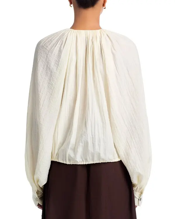Co Gathered Shirt - Milk
