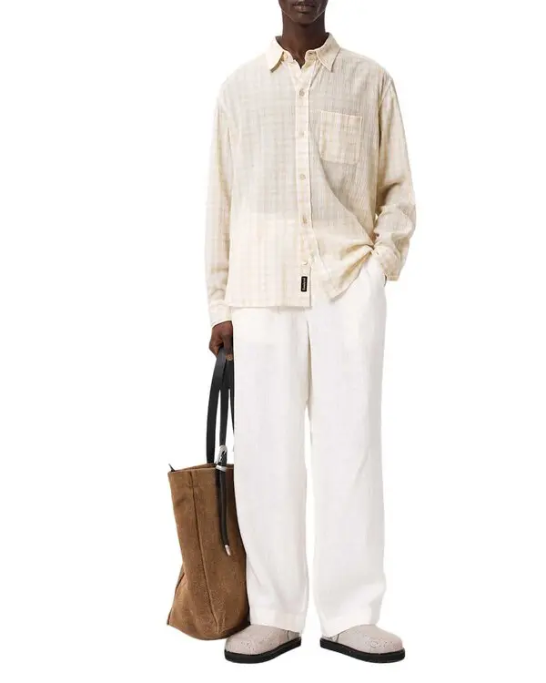 ALLSAINTS Toya Check Pocket Shirt - Sandstone