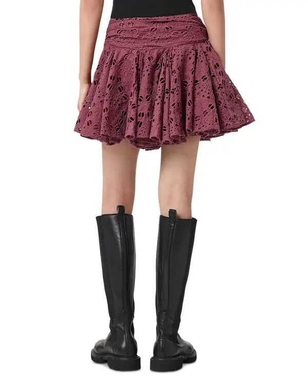 ALLSAINTS Dotty Mini Skirt - Raspberry