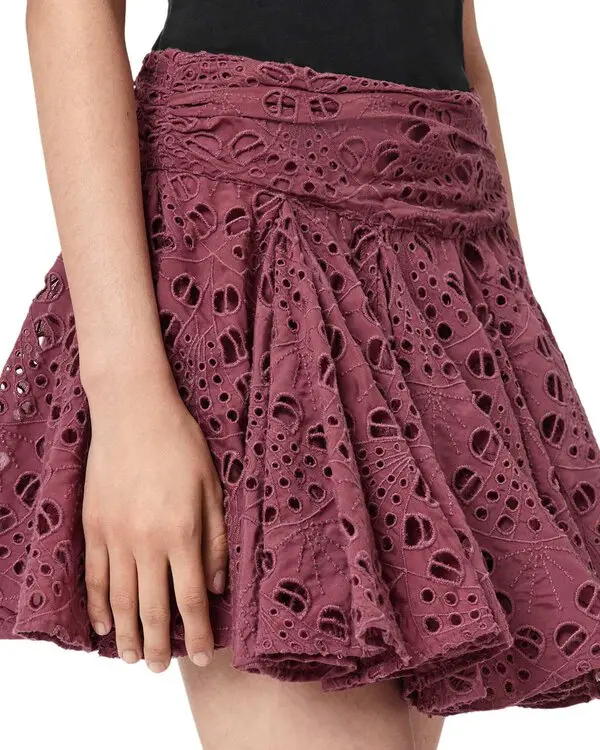 ALLSAINTS Dotty Mini Skirt - Raspberry