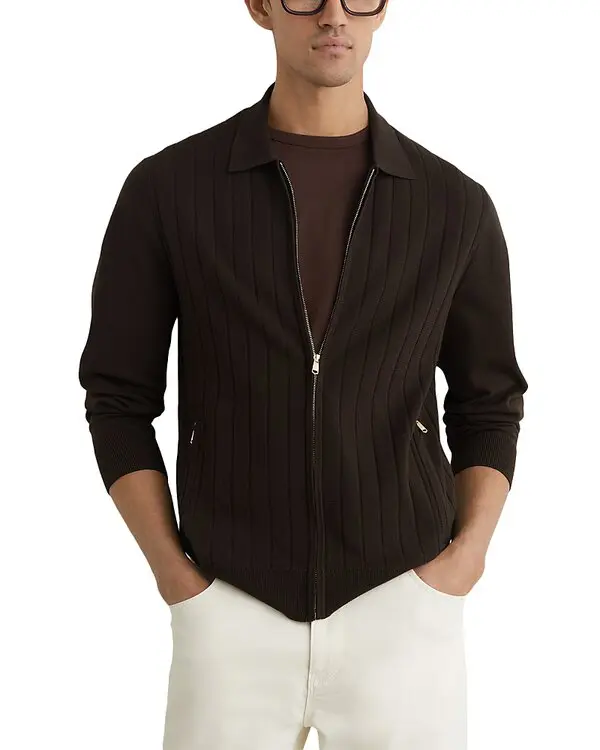 REISS Marsh Zip Through Cardigan