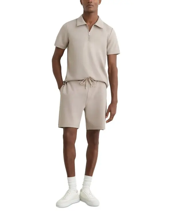 REISS Reid Drawstring Shorts - Stone