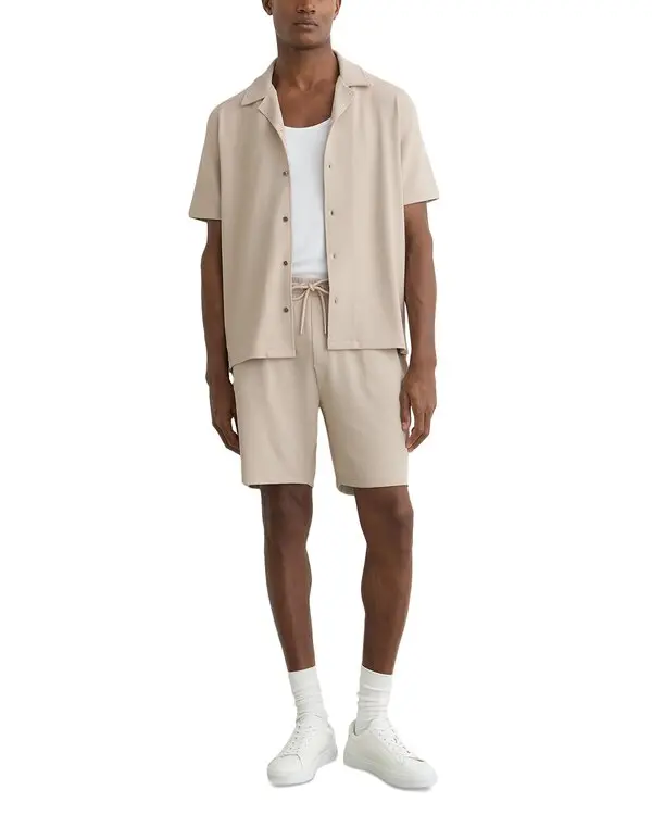 REISS Cedric Textured Cuban Shirt