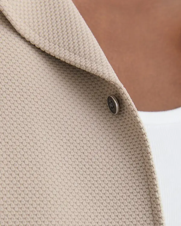 REISS Cedric Textured Cuban Shirt