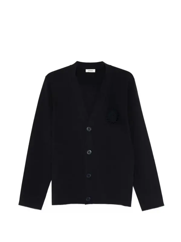 Sandro Flower Crochet Cardigan - Blue