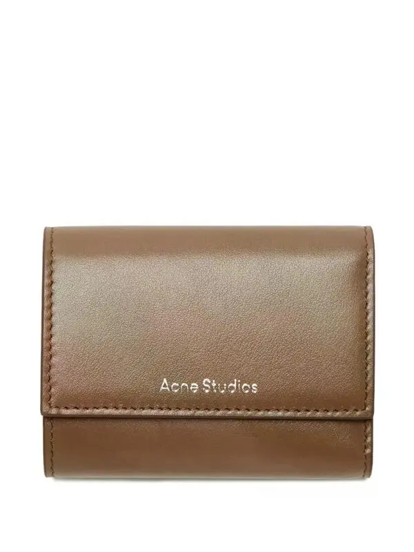 Acne Studios Trifold Wallet Leather Wallet - Brown