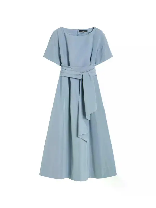 Max Mara Tie-waist Taffeta Midi Dress