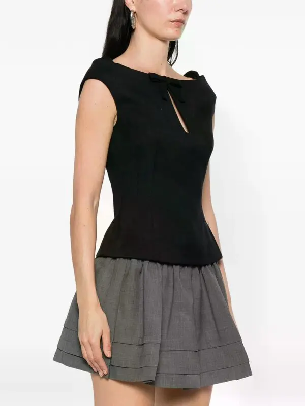 SHUSHU/TONG Bow Detail Keyhole Blouse