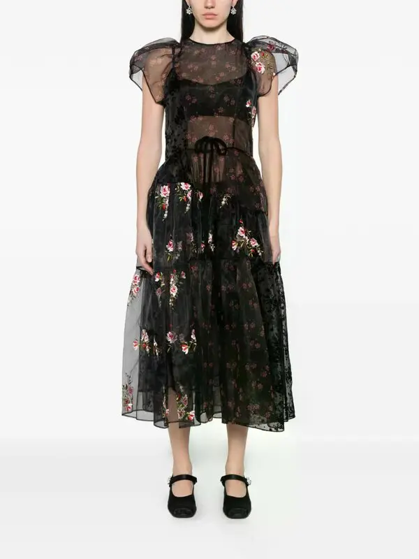 Simone Rocha Patchwork Floral Print Dress