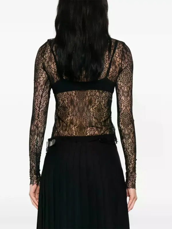 PAULINE DUJANCOURT Lace Long-sleeve Top