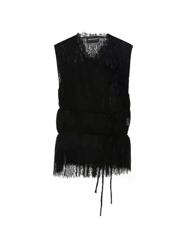 PAULINE DUJANCOURT Lace Tie Top