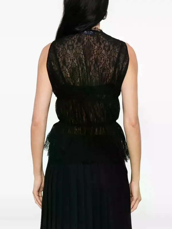 PAULINE DUJANCOURT Lace Tie Top