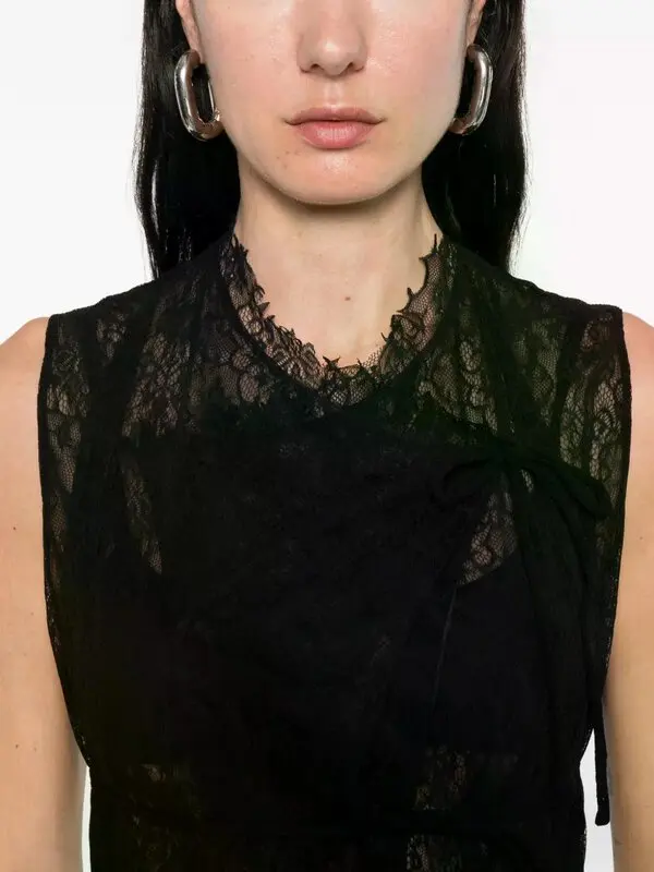 PAULINE DUJANCOURT Lace Tie Top