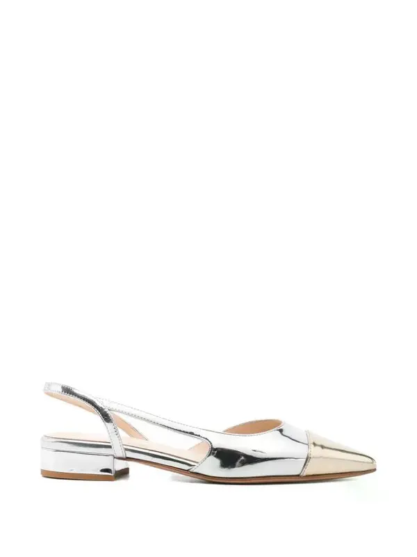 ANNA F. Pointed-toe Slingback Flat Pumps