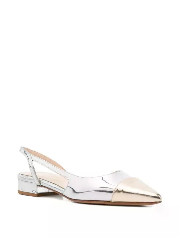 ANNA F. Pointed-toe Slingback Flat Pumps