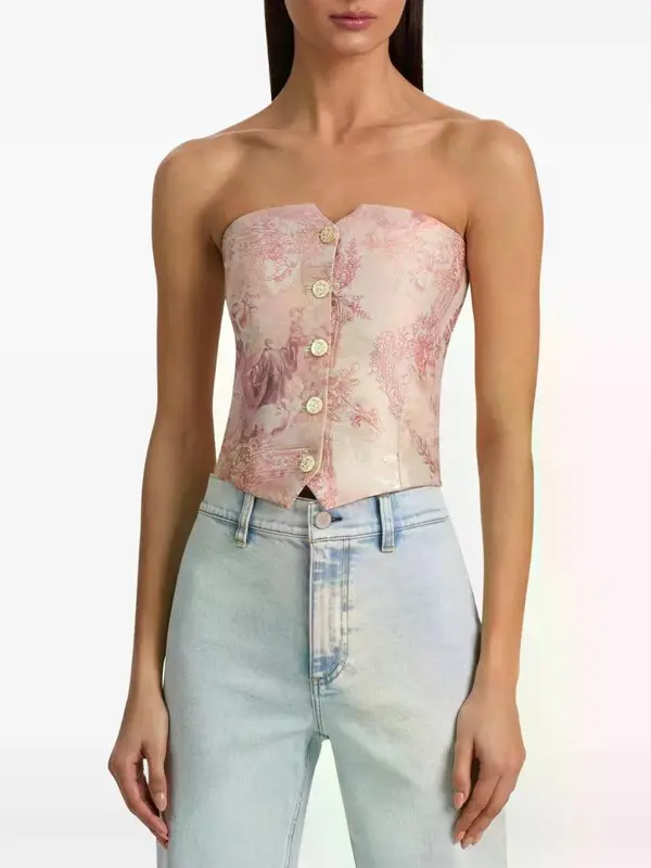 Alice + Olivia Kelcey Strapless Waistcoat