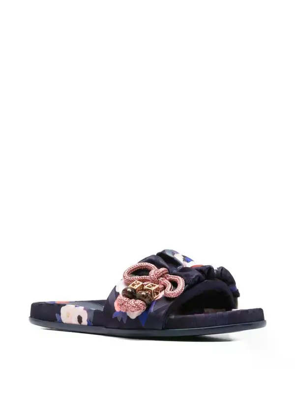 Fendi Floral-print Flat Sandals