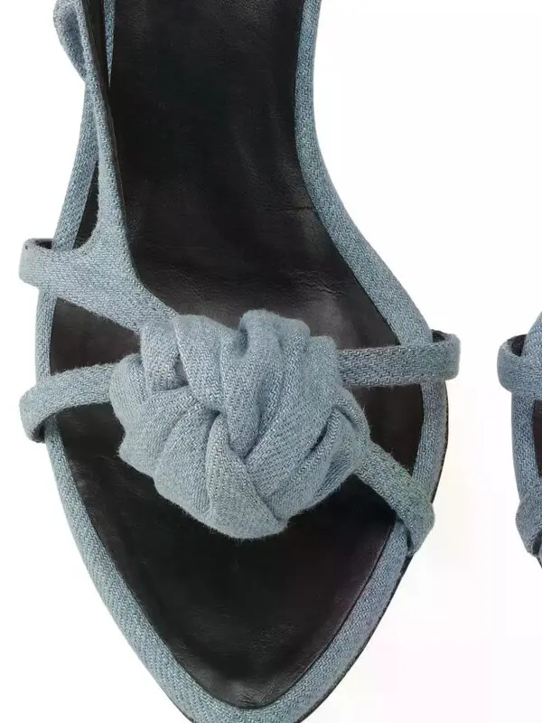 ROTATE BY BIRGER CHRISTENSEN Knot Denim Sandals - Blue