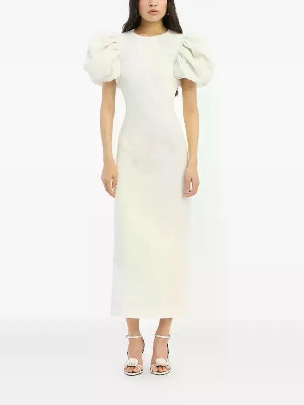 ROTATE BY BIRGER CHRISTENSEN Jacquard Midi Dress